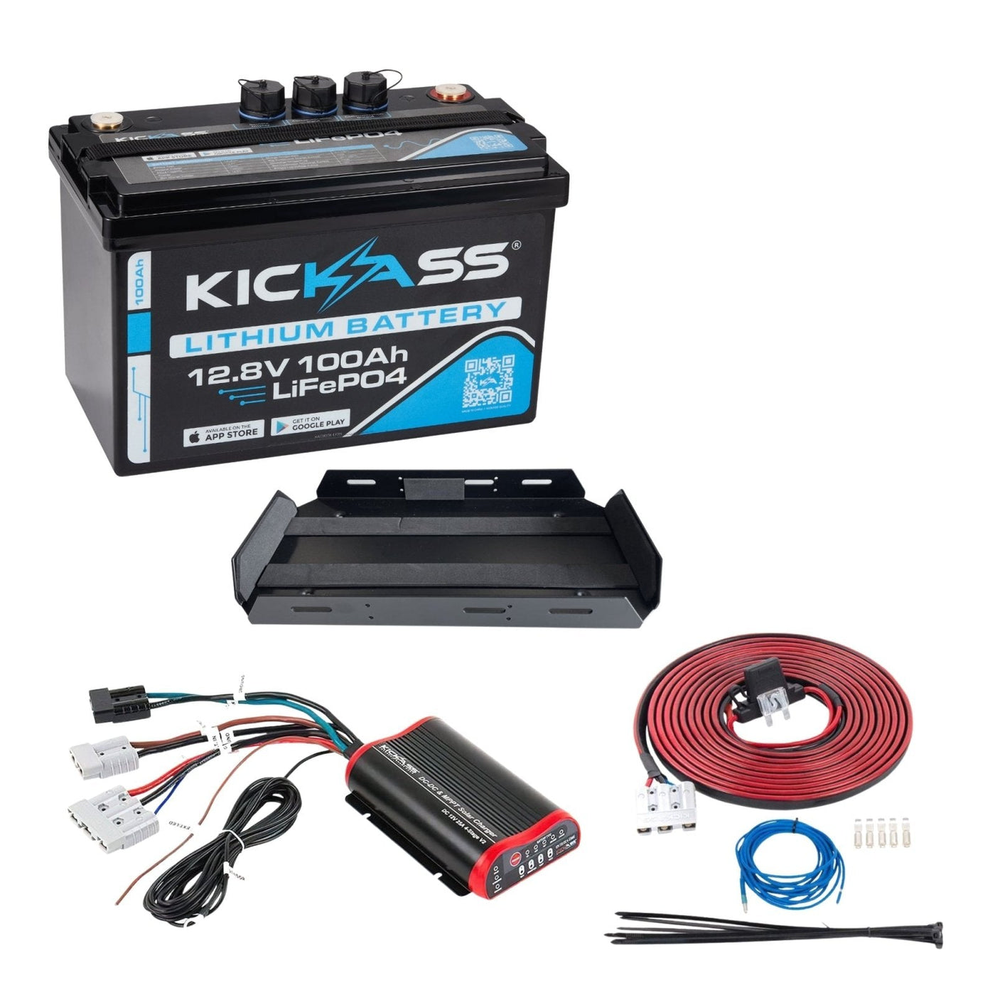 KickAss 100Ah Essential Lithium Dual Battery Kit