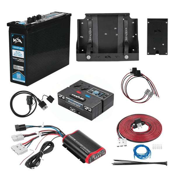 KickAss 120Ah Complete Control Slimline Lithium Dual Battery Kit