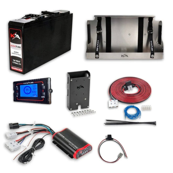 KickAss 170Ah Complete Slimline AGM Dual Battery Kit