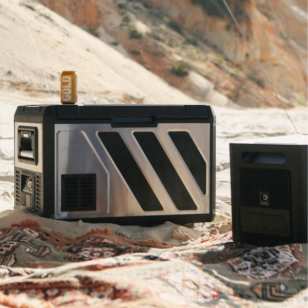 KickAss Portable 12V Fridge/Freezer - Single Zone Stainless Steel, 50L