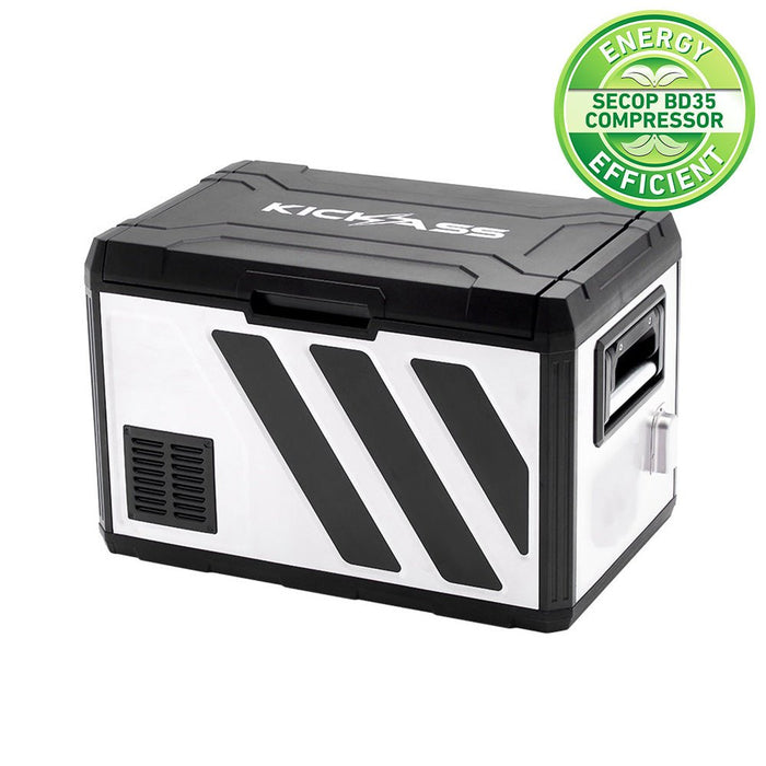 KickAss Portable 12V Fridge/Freezer - Single Zone Stainless Steel, 50L