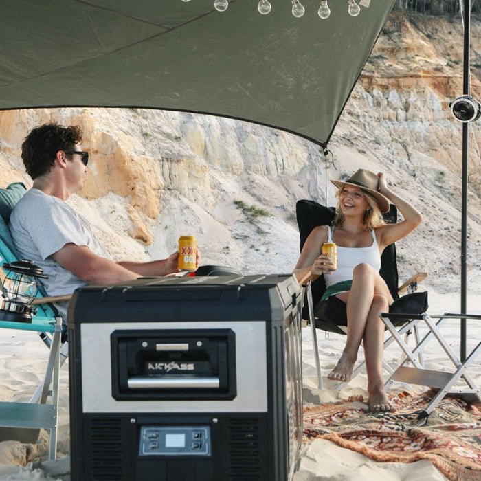 KickAss Portable 12V Fridge/Freezer - Single Zone Stainless Steel, 50L