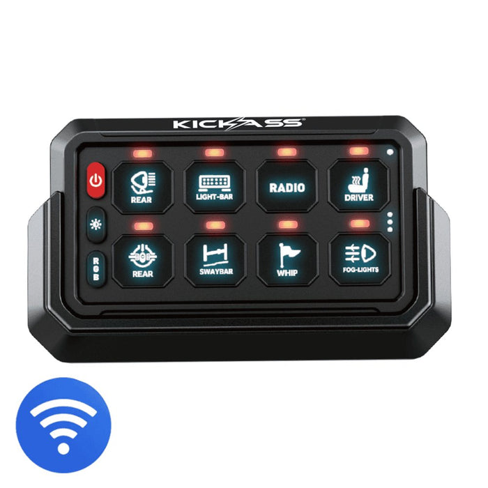 The KickAss 8 Gang Wireless 12V Switch Panel | KickAss Products