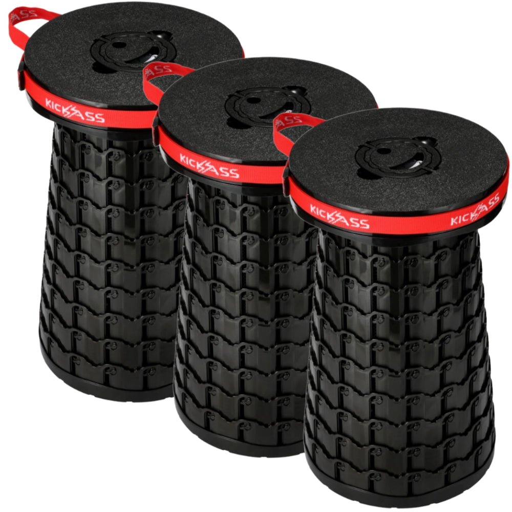 The KickAss Portable Outdoor Pop Up Stool- 3 Stools | KickAss Products
