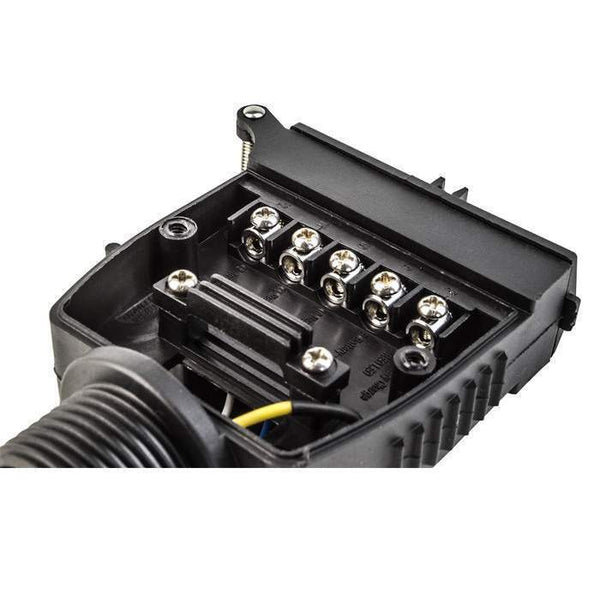 12 Pin Flat Trailer Plug & Socket - Red & Blue LED for AUX Circuit